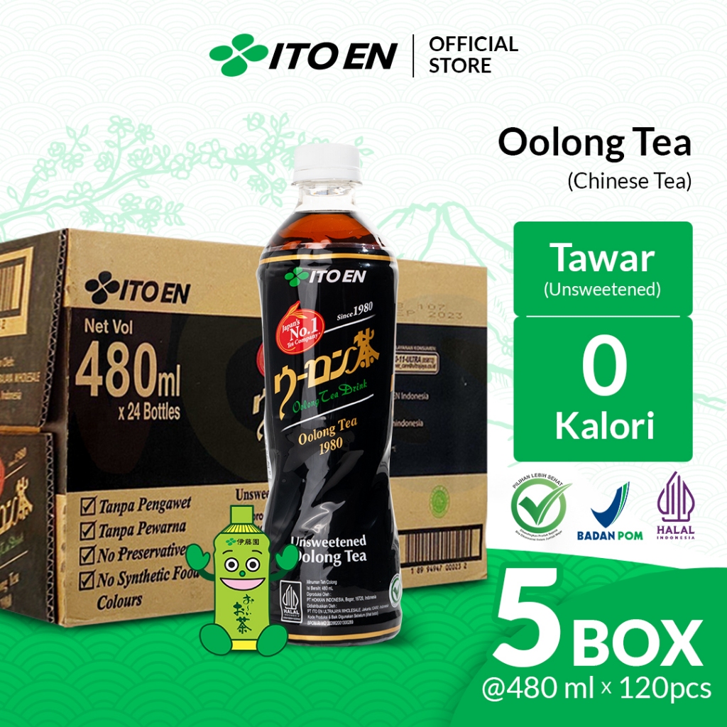 Jual ITO EN Oolong Tea No Sugar 480ml isi 120 pcs | Shopee Indonesia