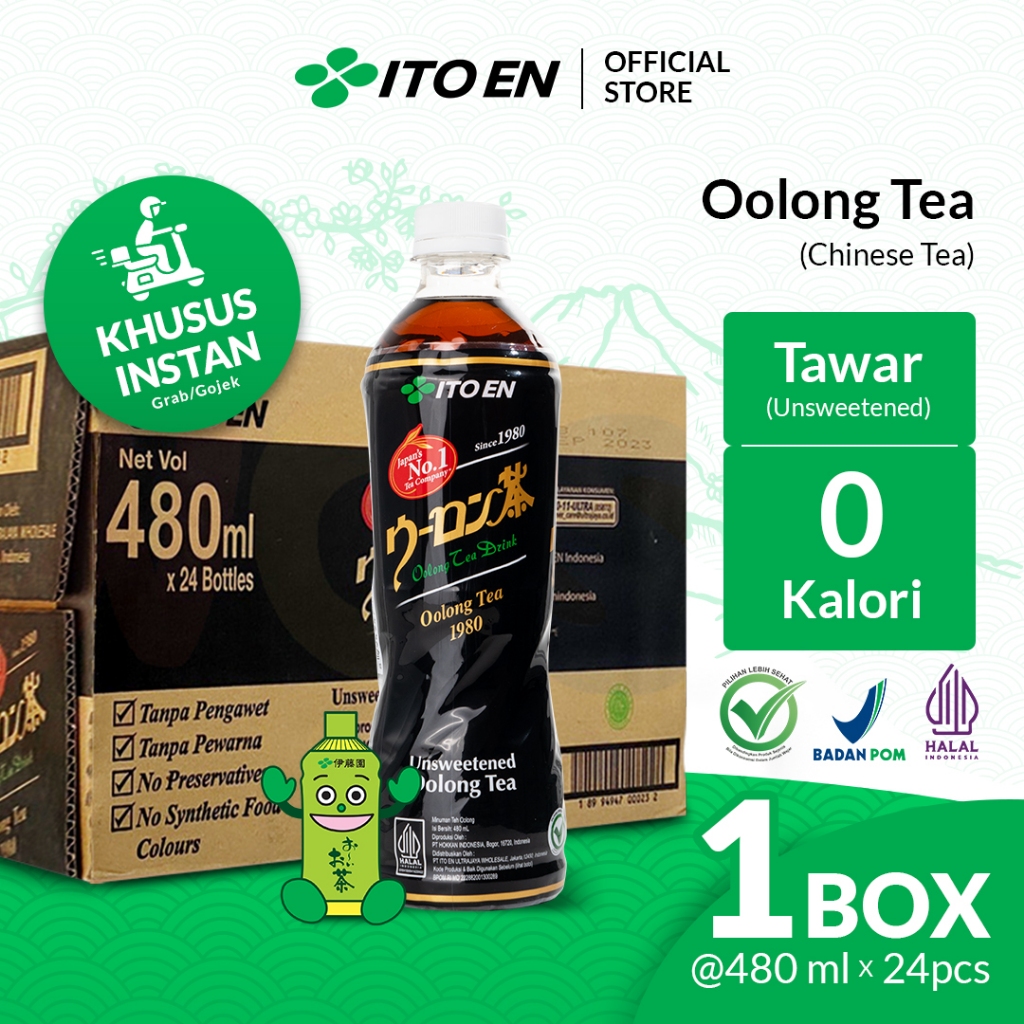 Jual ITO EN Oolong Tea No Sugar 480ml isi 24 pcs - 1 Box / 1 Ctn / 1 Dus - Khusus Instant ...