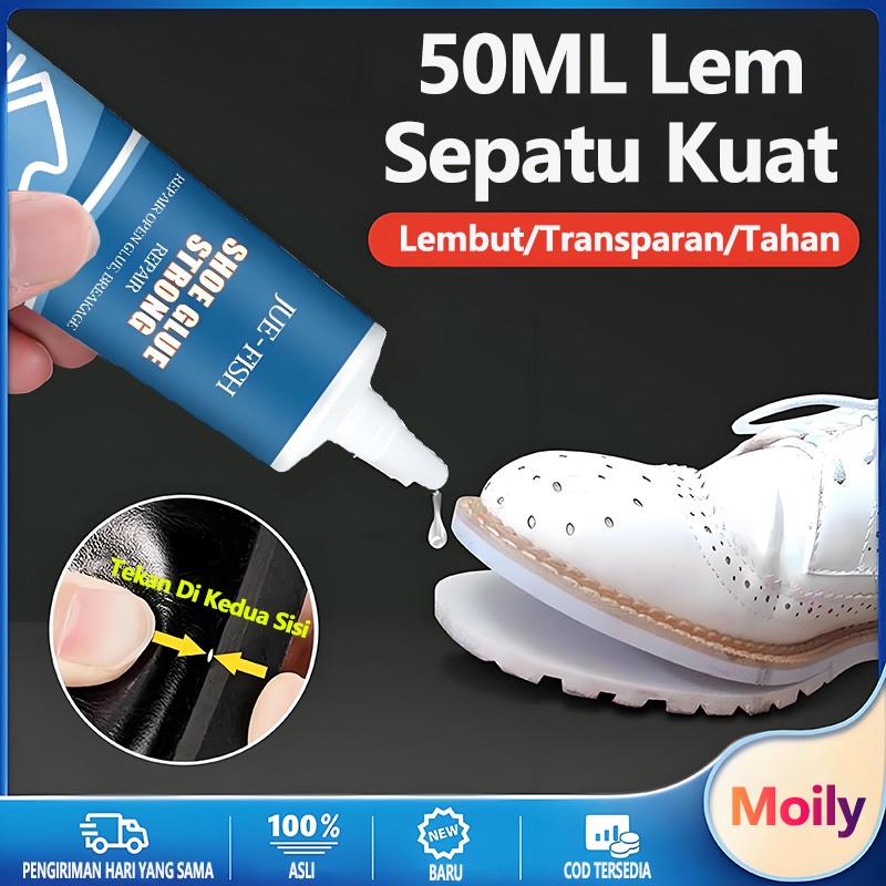 Jual Lem Sepatu Super Kuat Original Tahan Air 50ml Transparan Aman Non ...