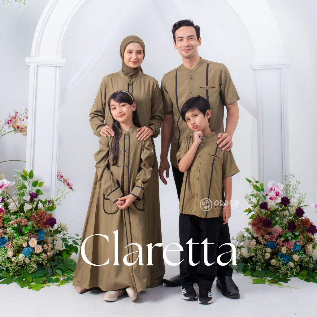 Jual Dthree x Ordey - Sarimbit Keluarga 2025 Claretta Series ( Olive ) / Couple Keluarga Terbaru ...