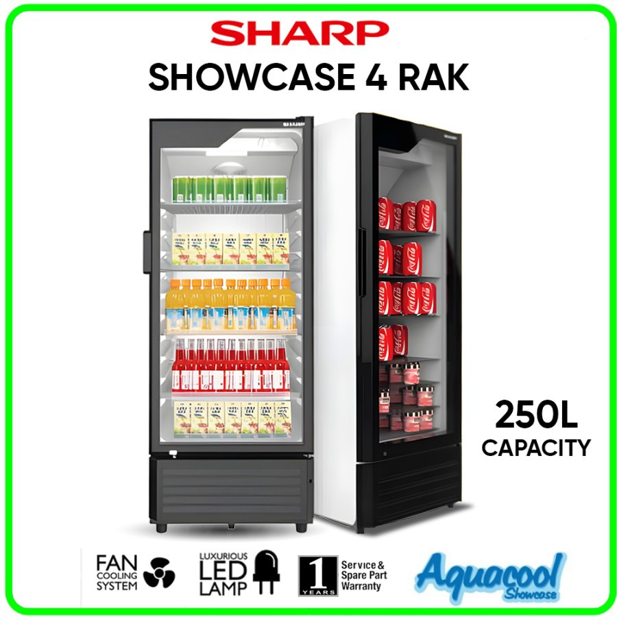 Jual SHOWCASE SHARP SCH 250 FS MESIN PENDINGIN MINUMAN 4 RAK - Kapasitas 250 Liter | Shopee ...