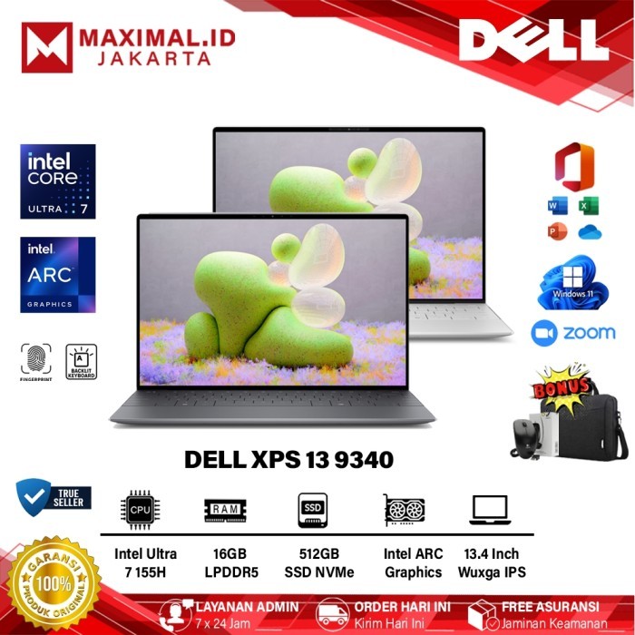 Jual Laptop Dell XPS 13 9340 Intel EVO Ultra 7 1255H Ram 16GB DDR5 ...