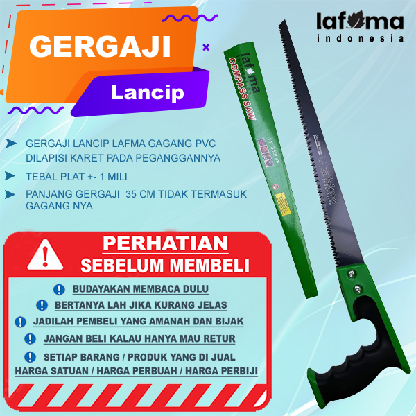 Jual Gergaji lancip lafma PERBUAH / Gergaji kayu lancip / gergaji tukang lancip / gergaji lancip ...
