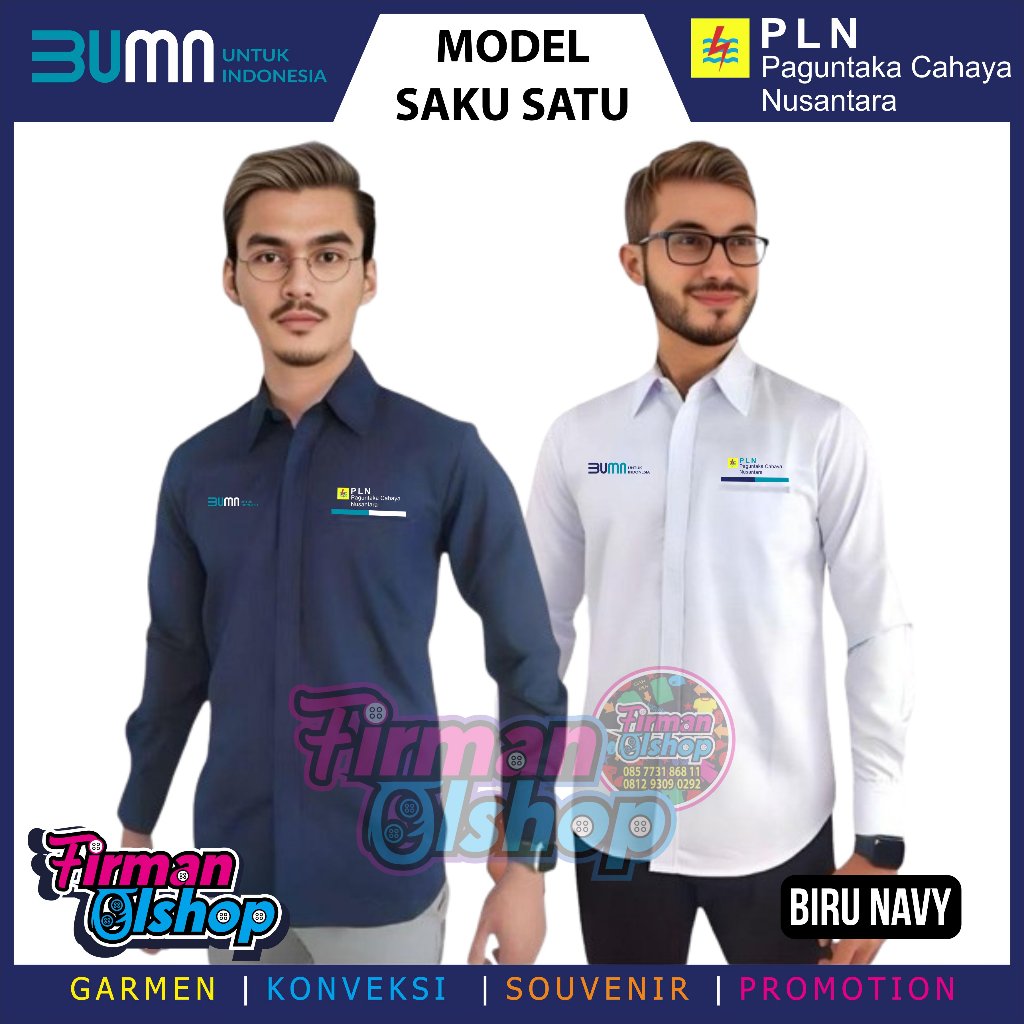 Jual Kemeja Seragam BUMN PLN Paguntaka Cahaya Nusantara Baju PLN ...
