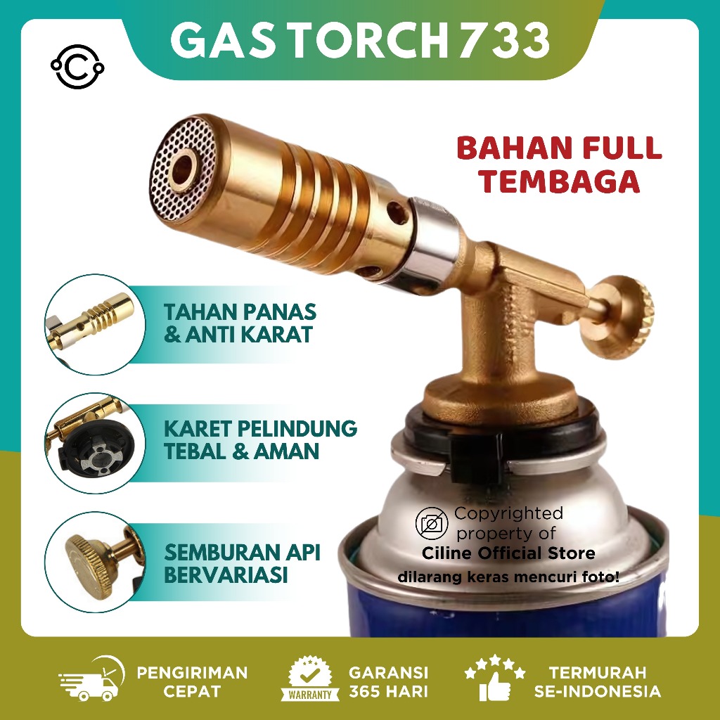 Jual Gas Torch Flame Gun Blow Torch Portable Kepala Las Manual Full ...