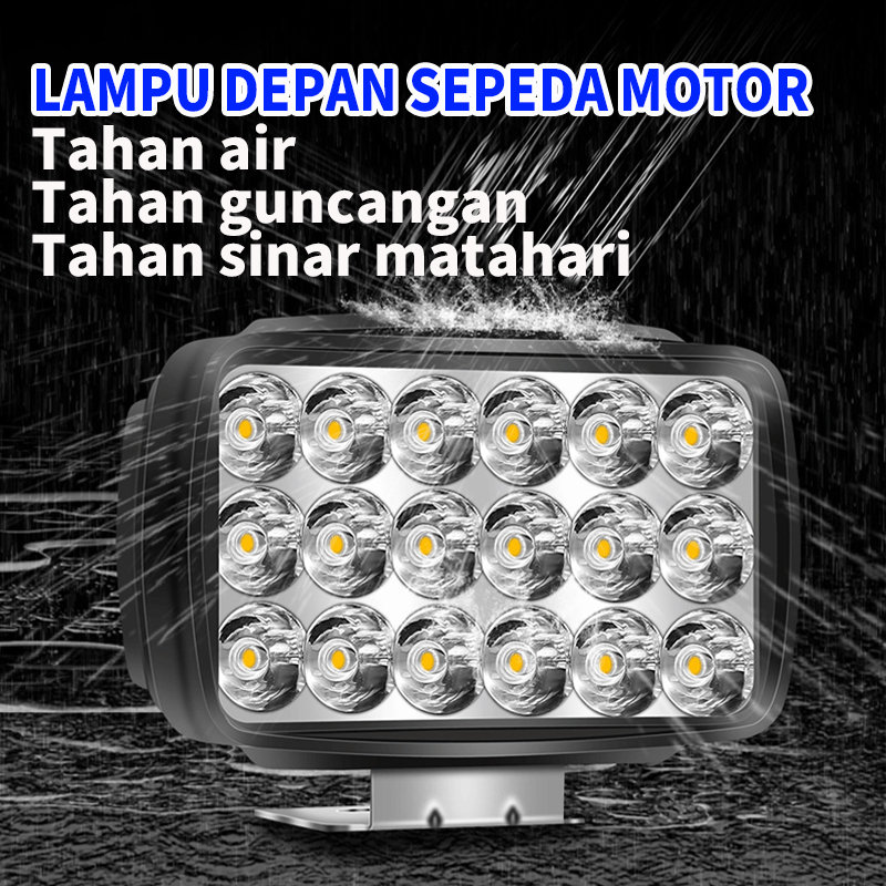Jual Lampu LED Bar Tembak Sorot CREE Motor Mobil 8 Titik Mata Dua Susun Lampu depan sepeda motor ...