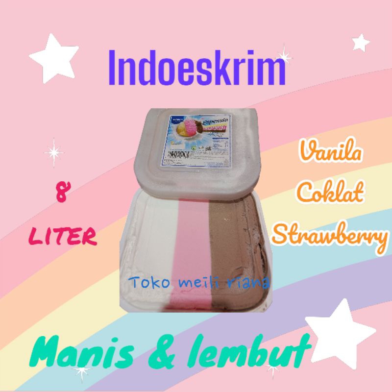 Jual es krim espessia neopolitan ember putih ice cream espessia 3in1 ...