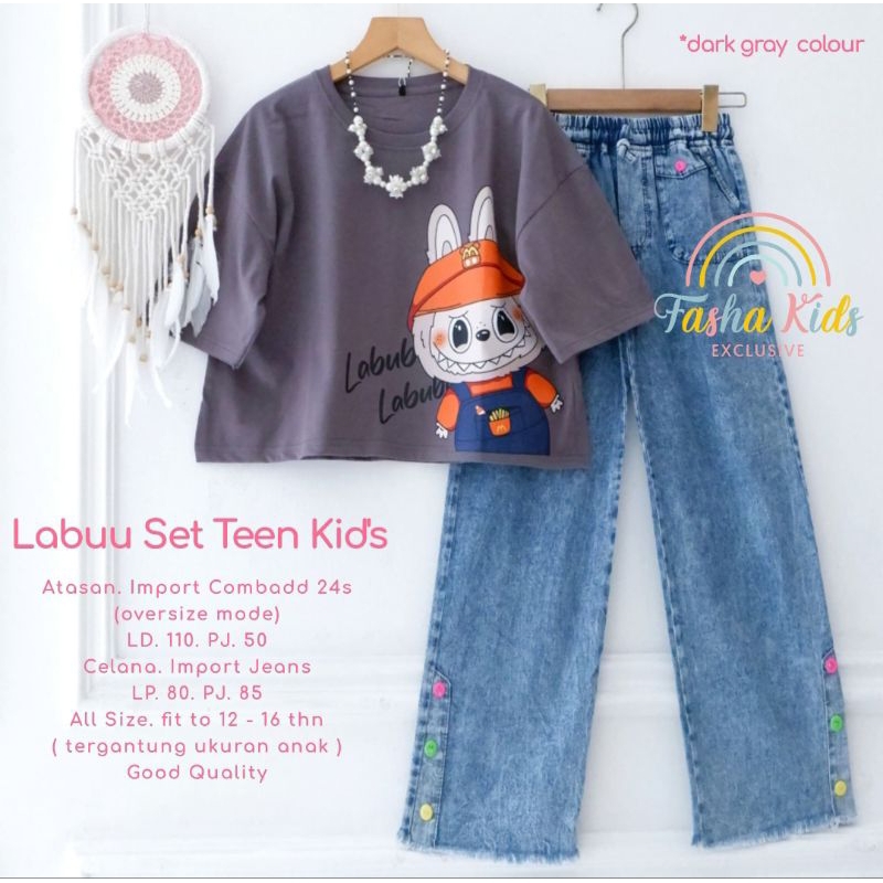 Jual Baju Setelan Anak Labuu Set Teen Kids Untuk Usia 12-16 Tahun ...