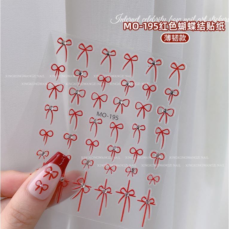 Jual Stiker Kuku PITA 3D Motif Pita Emboss Mix Berlian Imitasi ...