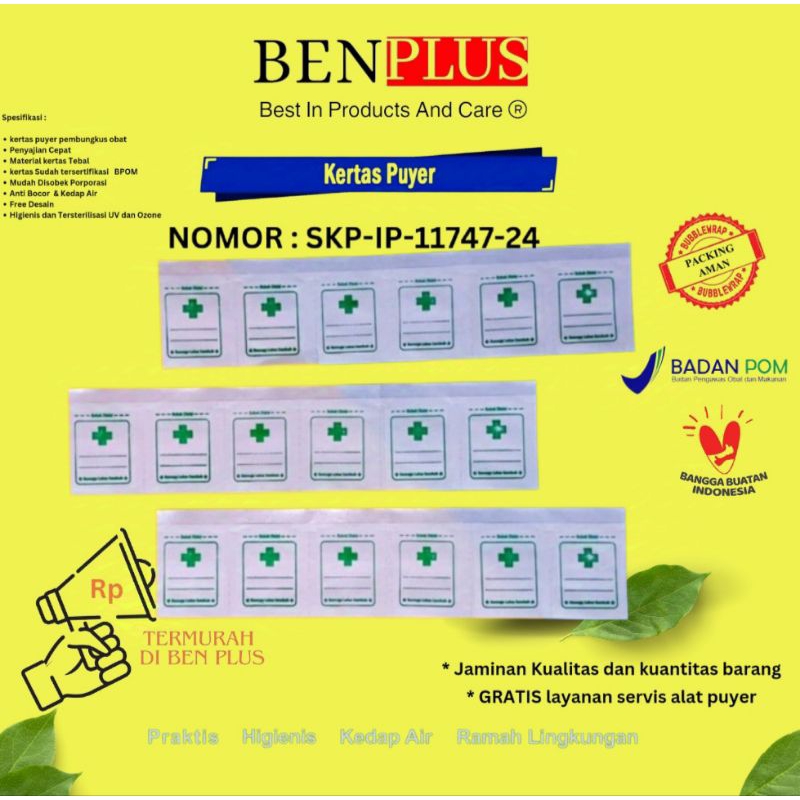 Jual kertas puyer press obat hijau umum isi 1200pcs | Shopee Indonesia