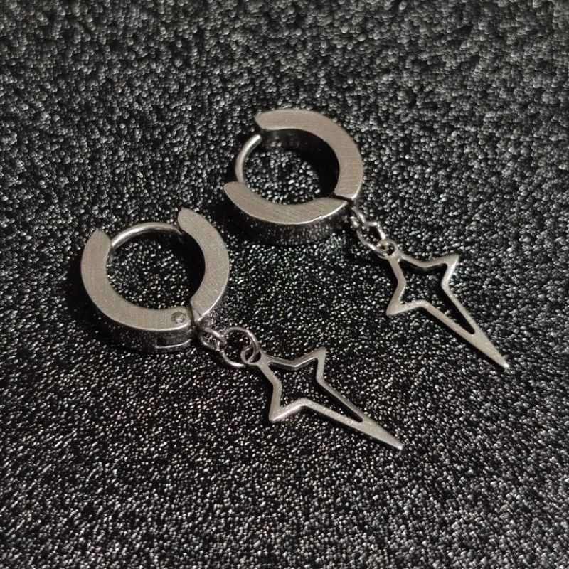 Jual ANTING TINDIK GANTUNG COWOK DAN CEWEK ALA KOREA / ANTING BTS ...