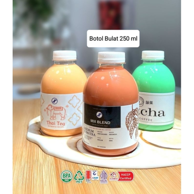 Jual BOTOL BULAT 250 ML | Botol Detox 250 mL | Botol Gendut 250 mL ...