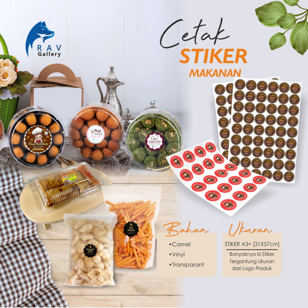 Jual CETAK STIKER LABEL OLSHOP MAKANAN MINUMAN MURAH SUDAH CUTTING ...
