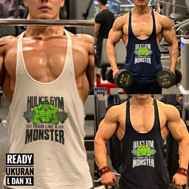 Jual SINGLET OLAHRAGA GYM PRIA PREMIUM / PAKAIAN OLAHRAGA / BAJU GYM ...