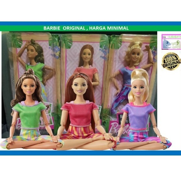 Jual Barbie Made to Move FTG80 New Yoga Gymnast mainan barbie doll ...