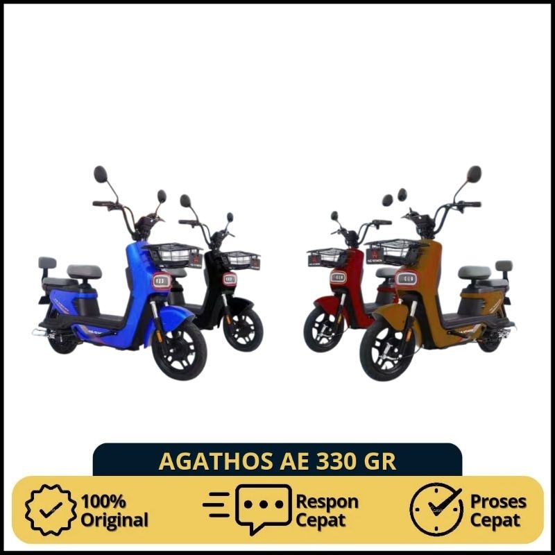 Jual SEPEDA LISTRIK TERMURAH AGATHOS AE 330 GR GARANSI RESMI | Shopee Indonesia