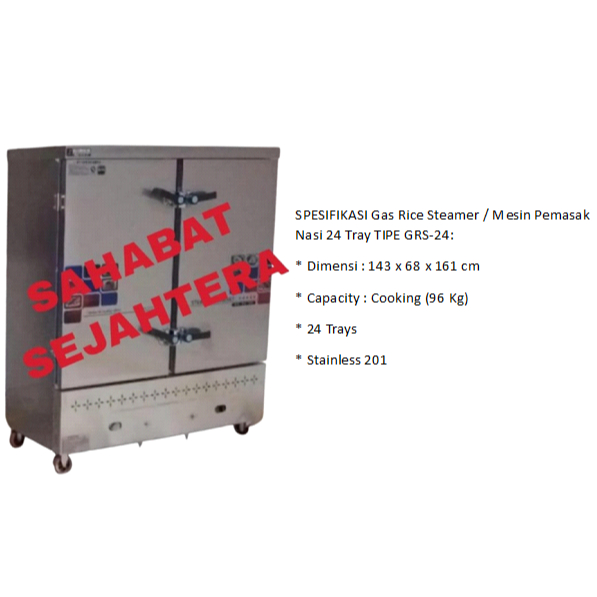 Jual Gas Rice Steamer 24 Tray TIPE GRS-24 Mesin Pemasak Nasi | Shopee ...