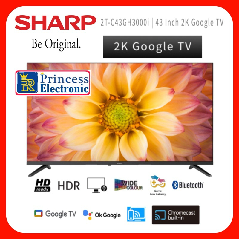 Jual Sharp Google TV 43 Inch 2T C43GH3000i | Shopee Indonesia