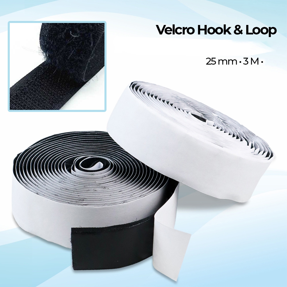 Jual Lakban Velcro Perekat Serbaguna Velcro Tempel Prepetan Hook and ...