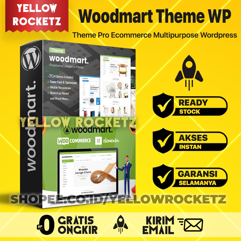 Jual WOODMART WP THEME PRO - Tema Wordpress WooCommerce Premium Lifetime | Shopee Indonesia