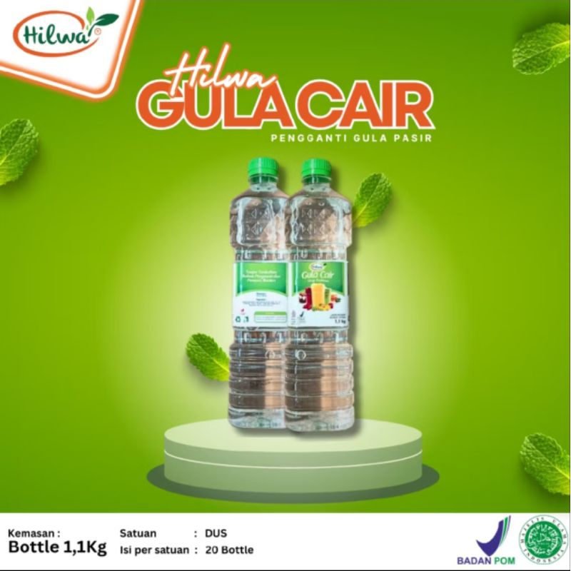 Jual HILWA GULA CAIR BOTOL, PENGGANTI KEMASAN REFFILL, 1 Dus isi 10 Pcs ...