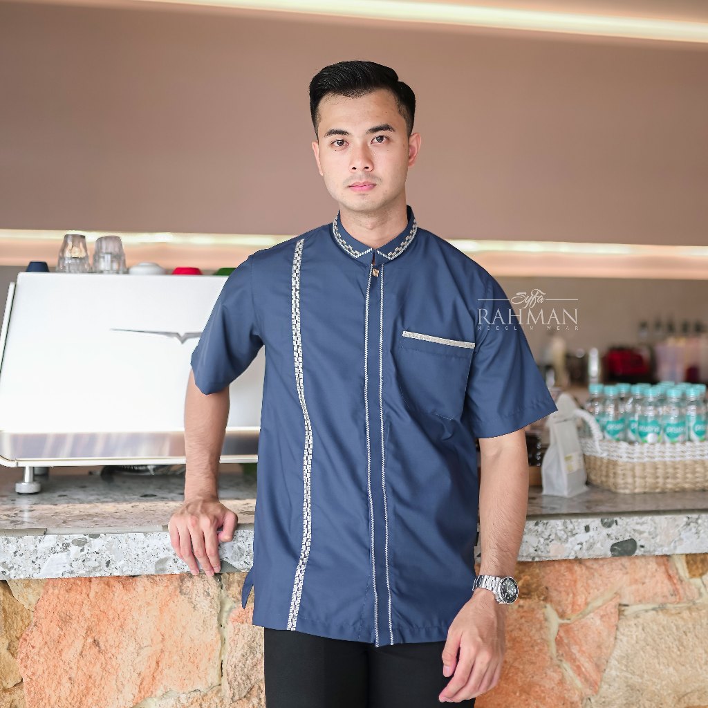 Jual Syfa Rahman - Baju Kemeja Koko Bordir Lengan Pendek Rumi Series ...