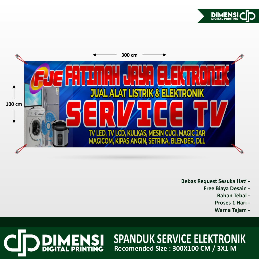 Jual Spanduk banner service elektronik / banner service elektronik ...