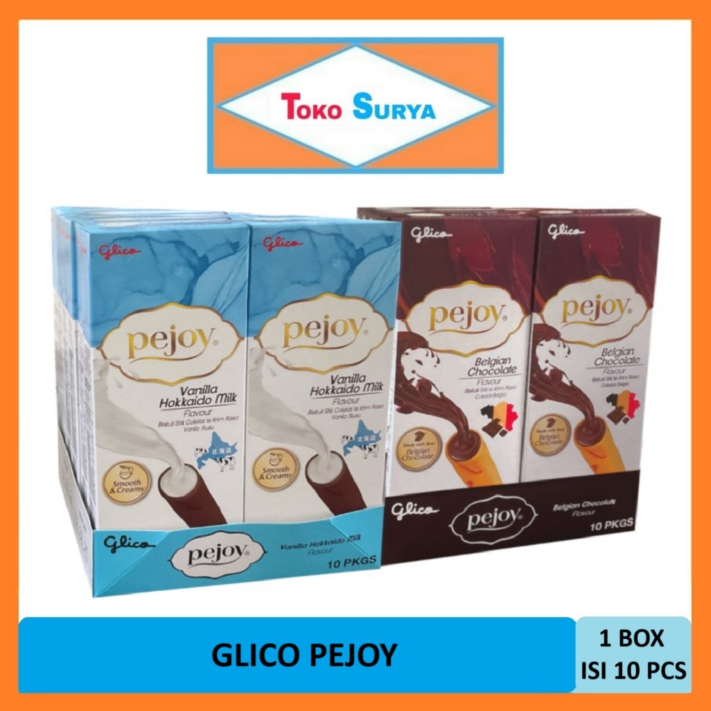 Jual Glico Pejoy Vanilla Hokkaido Milk / Belgian Chocolate 1 Pak x 10 ...