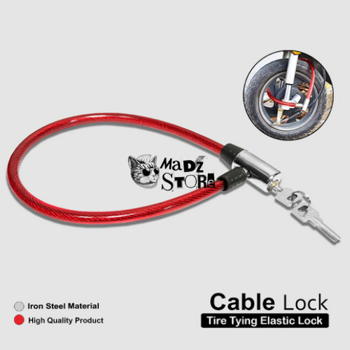 Jual Kunci Gembek Tali Kabel Pengunci Pengaman Roda Ban Rantai Motor ...