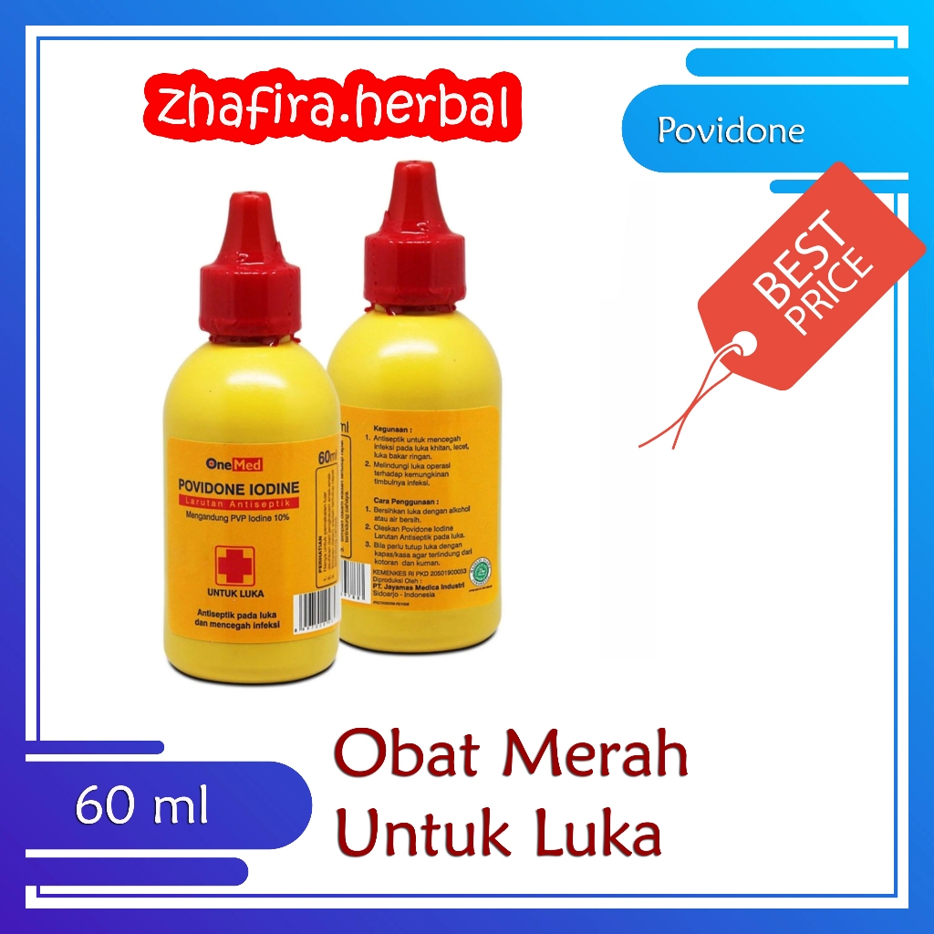 Jual POVIDONE IODINE 60ML - OBAT MERAH UNTUK LUKA SEPERTI BETADINE ...