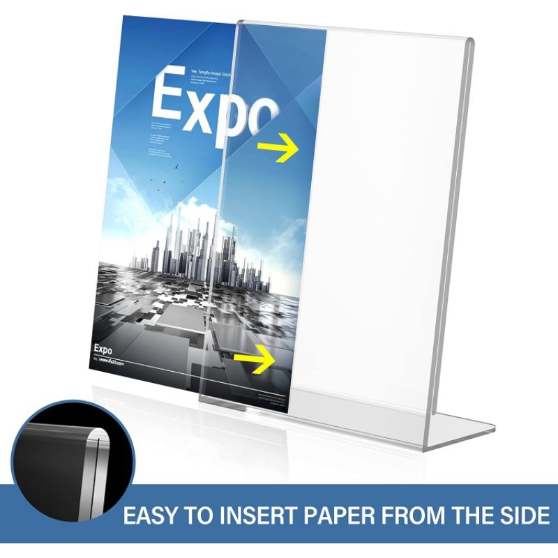 Jual stand brosur A5, tempat barcode qris, stand display informasi ...