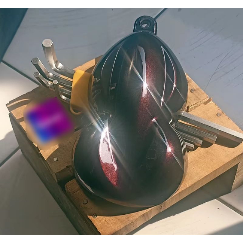 Jual CAT MOTOR WARNA HITAM LEMBAYUNG MERAH/MIDNIGHT RED | Shopee Indonesia