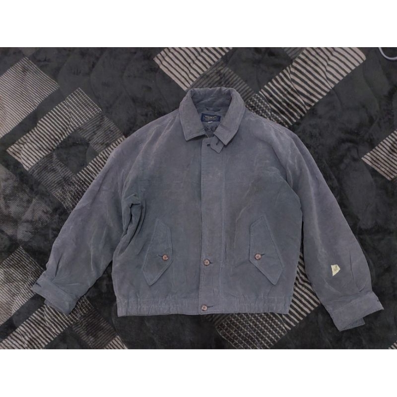 Jual Japanese Work Jacket Suede Boxy fit grey | Shopee Indonesia