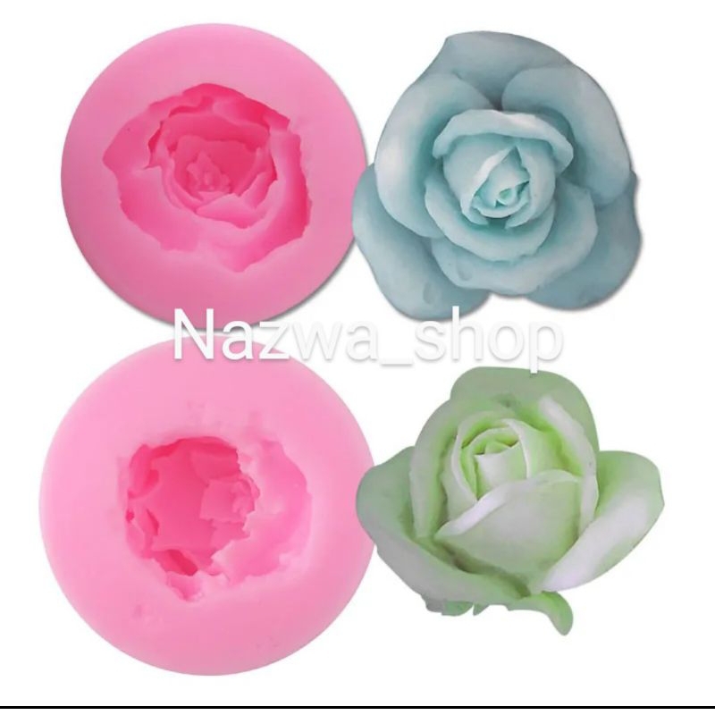 Jual cetakan fondant bunga mawar medium | jelly | puding | | Shopee ...