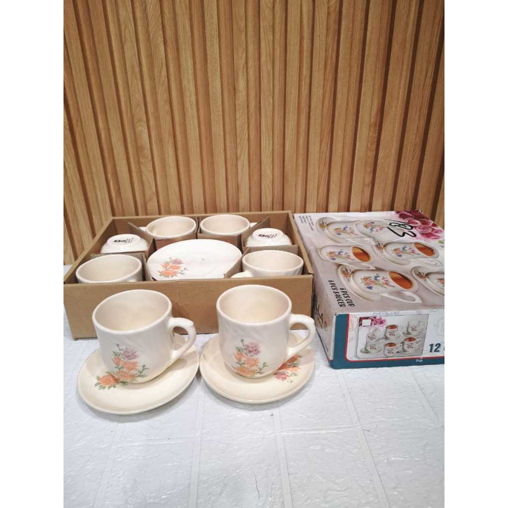 Jual Bella 6 pcs & Cup Bahan Keramik / Coffe Set and Tea / Gelas Kopi ...