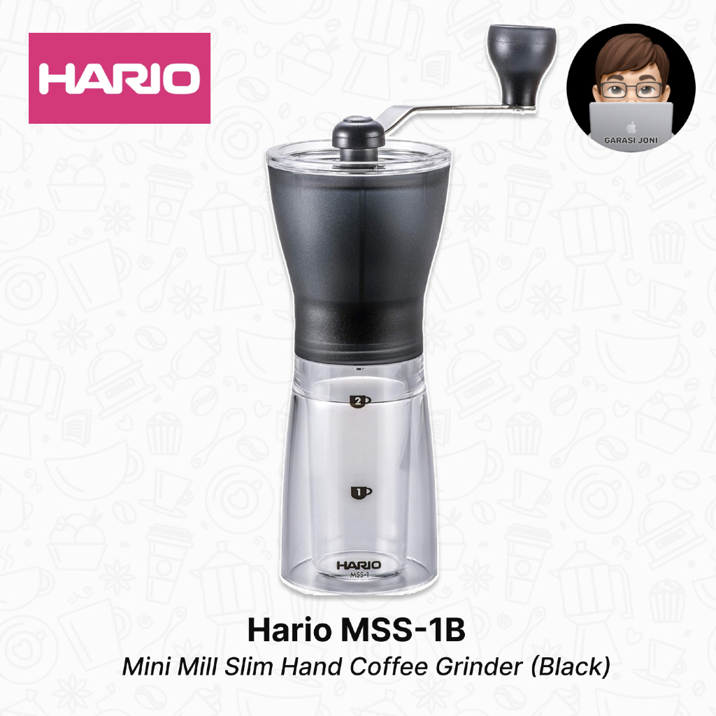 Jual Hario Mini Mill Slim Hand Coffee Grinder MSS-1B (Black Original ...