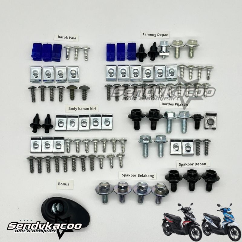 Jual baut beat new lengkap / baut Honda beat ECO lengkap / baut full ...