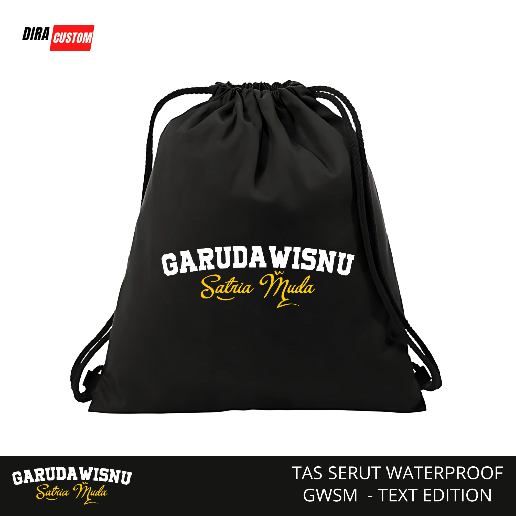 Jual Tas serut stringbag waterproof gwsm logo edition free stiker ...