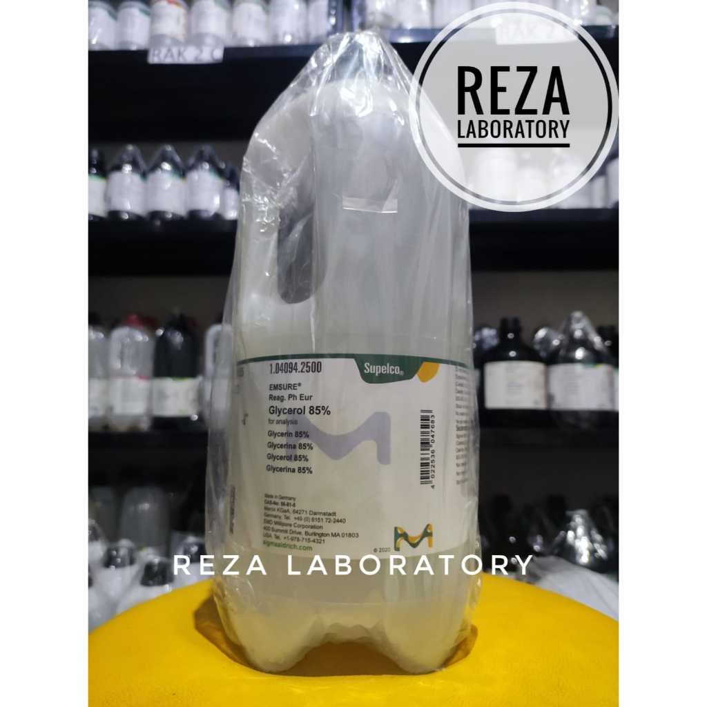 Jual GLYCEROL / GLISEROL / C3H8O3 PRO ANALIS MERCK 104094 2,5L | Shopee ...