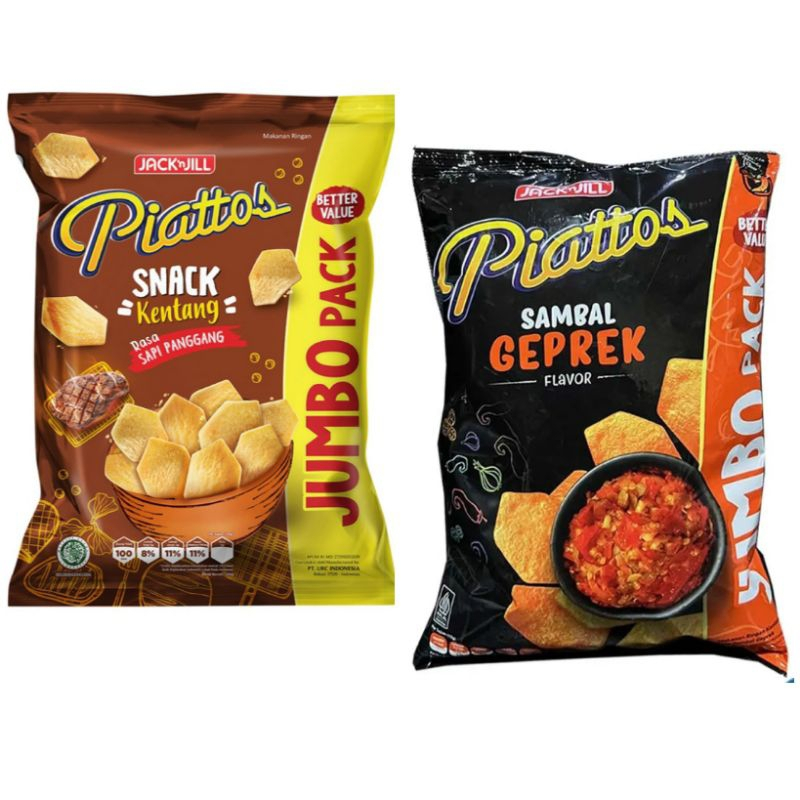 Jual Piattos Sapi Panggang / Sambal Geprek Jumbo Pack 120gr | Shopee ...