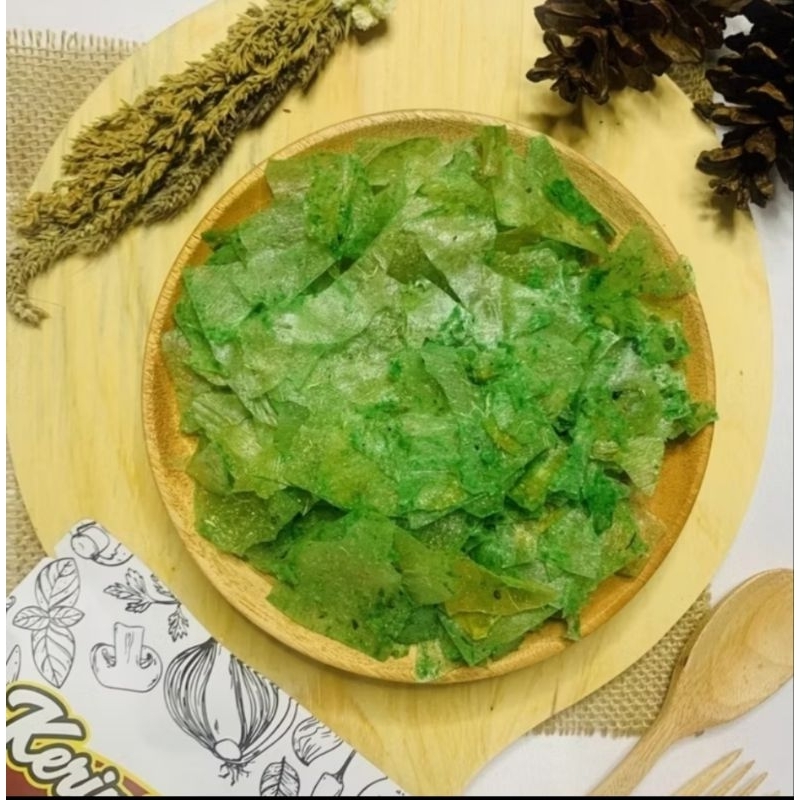 Jual keripik kaca rasa rumput laut (tidak pedas) isi 1/2kg | Shopee ...