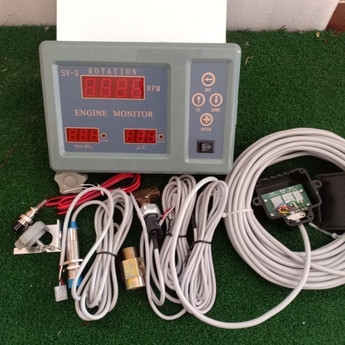 Jual Digital Tachometer Engine Monitor RPM oil pressure Temperatur SY-3 ...