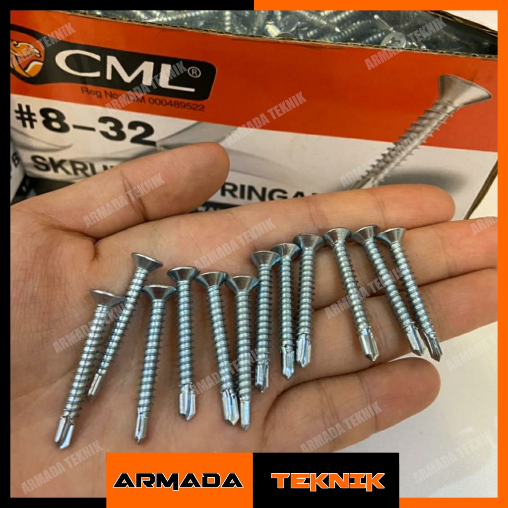 Jual Camel Skrup Baja Ringan Skrup SDS Flat Head Skrup Roofing 8 x 25 8 ...