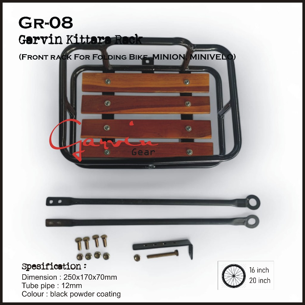 Jual GR-08 Kittara Garvin Front Rack - KERANJANG FOLDING BIKE / SEPEDA ...