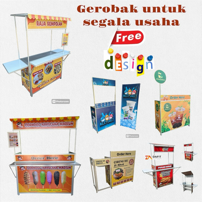 Jual Gerobak Lipat Booth Portable Free disain Terlengkap Untuk Segala ...