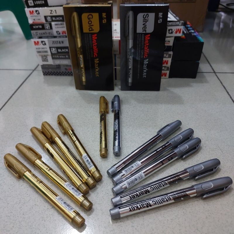 Jual Craft Marker Metalic Permanent Merk M&G Spidol Metalik | Shopee ...