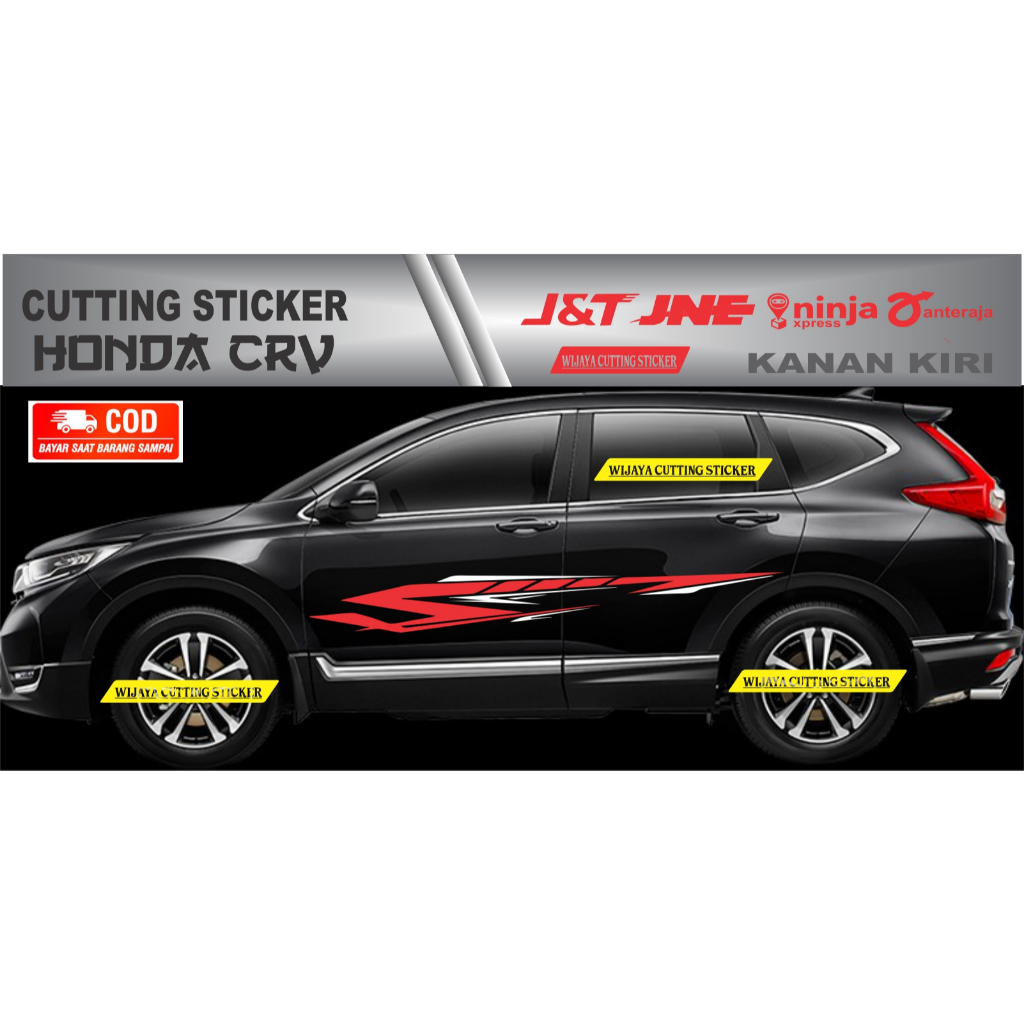 Jual Cutting stiker variasi body mobil HONDA CRV sticker variasi body ...