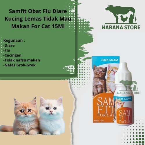 Jual Samfit Kucing Obat Diare Flu Lemas Tidak Mau Makan Demam Obat ...