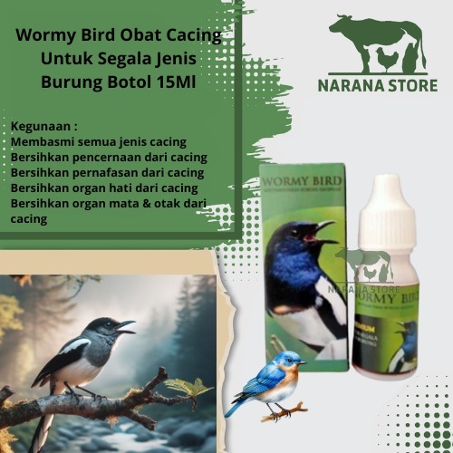 Jual Wormy Bird Obat Cacing Diare Lesu Untuk Segala Jenis Burung Botol ...