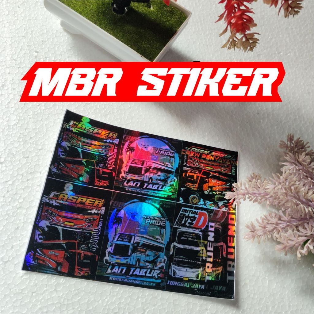 Jual stiker basuri,stiker miniatur bus,stiker bus basuri,isi 6 | Shopee ...